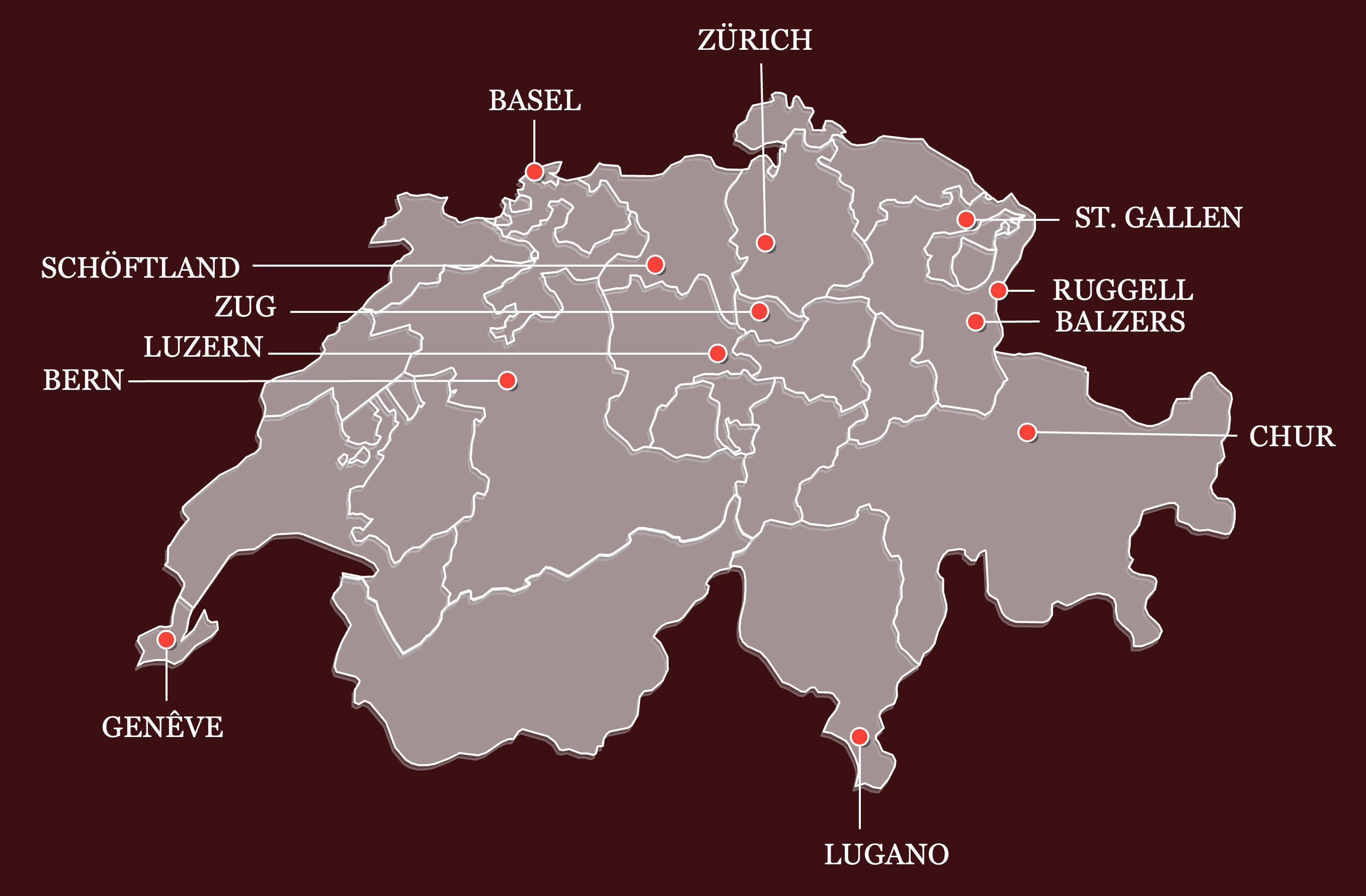 Unsere Standorte | Howden Schweiz
